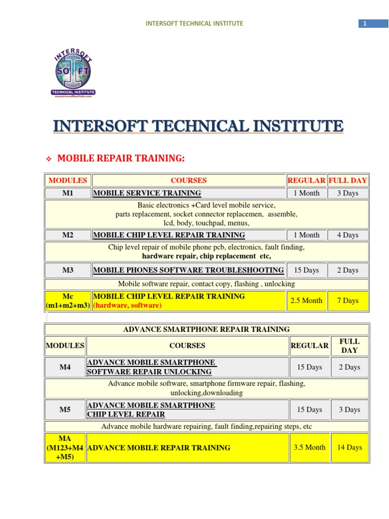 Mobile Repair Training | PDF | I Phone | Smartphone