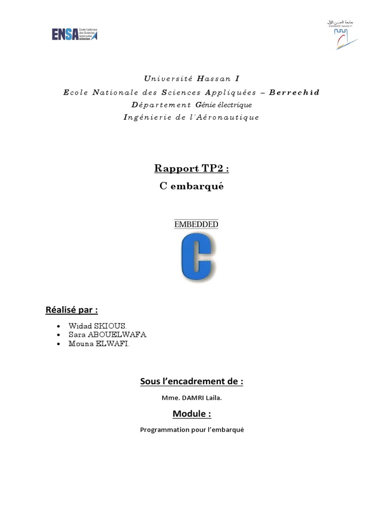 Rapport TP2 Programmation | PDF | Microcontrôleur | Programme informatique