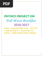 Half Wave Rectifier Project | PDF | Rectifier | Direct Current