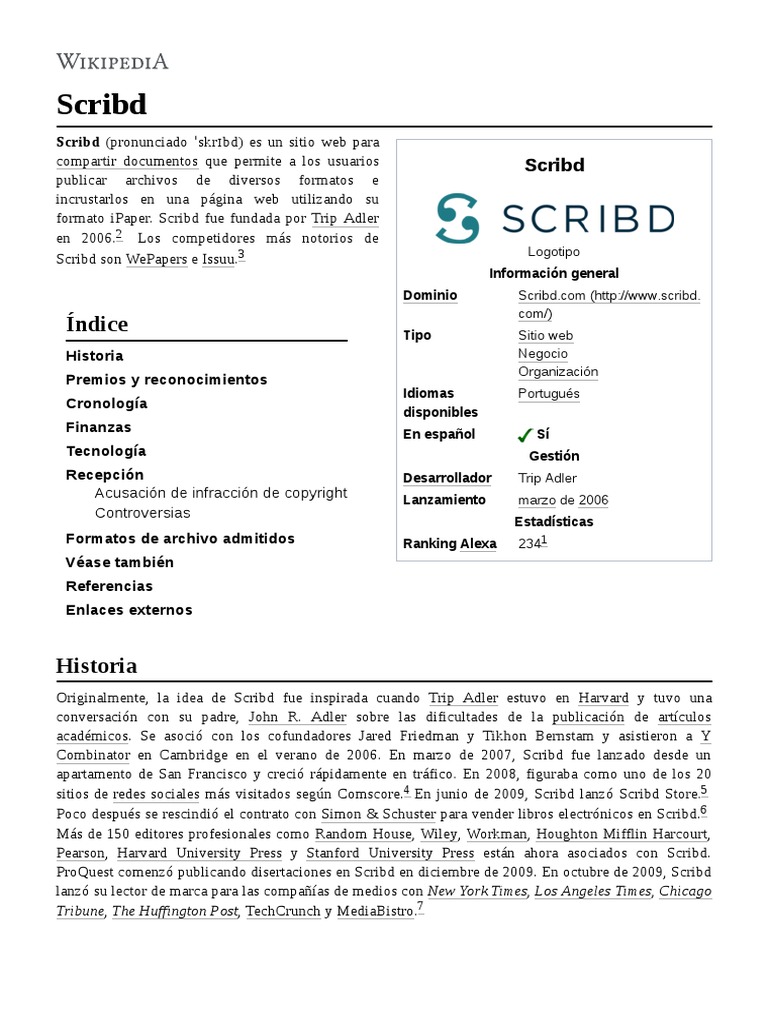 Scribd | PDF | Scribd | Sitios web