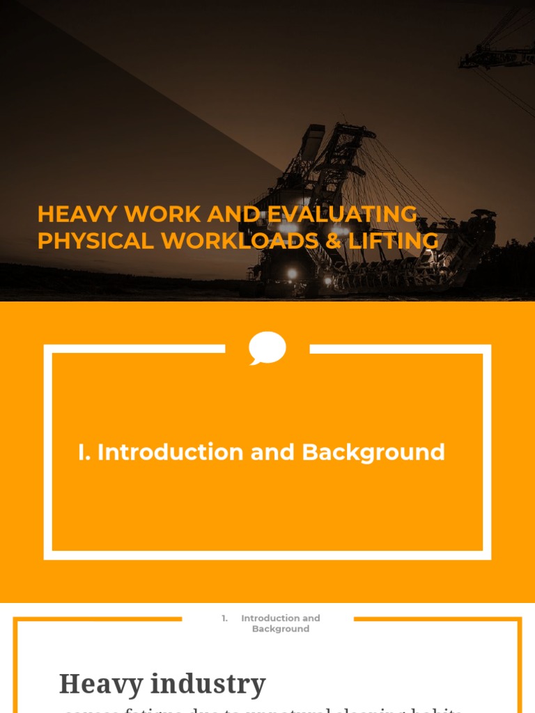 Heavy Work and Evaluating Physical Workloads and Lifting | PDF | Shift ...