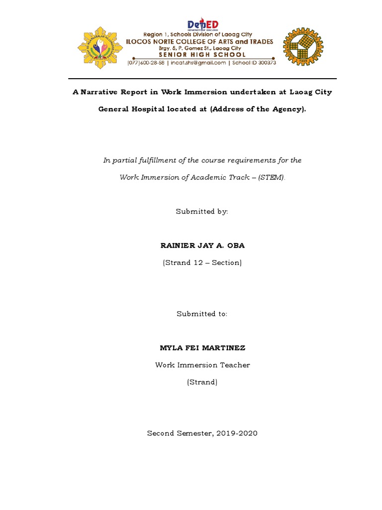Narrative Report Format | PDF | Printer (Computing) | Health Care