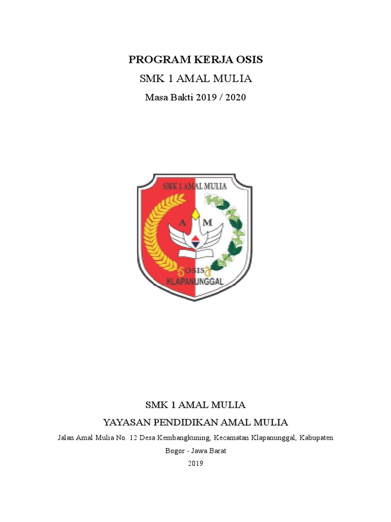 Program Kerja Osis 19-20 | PDF