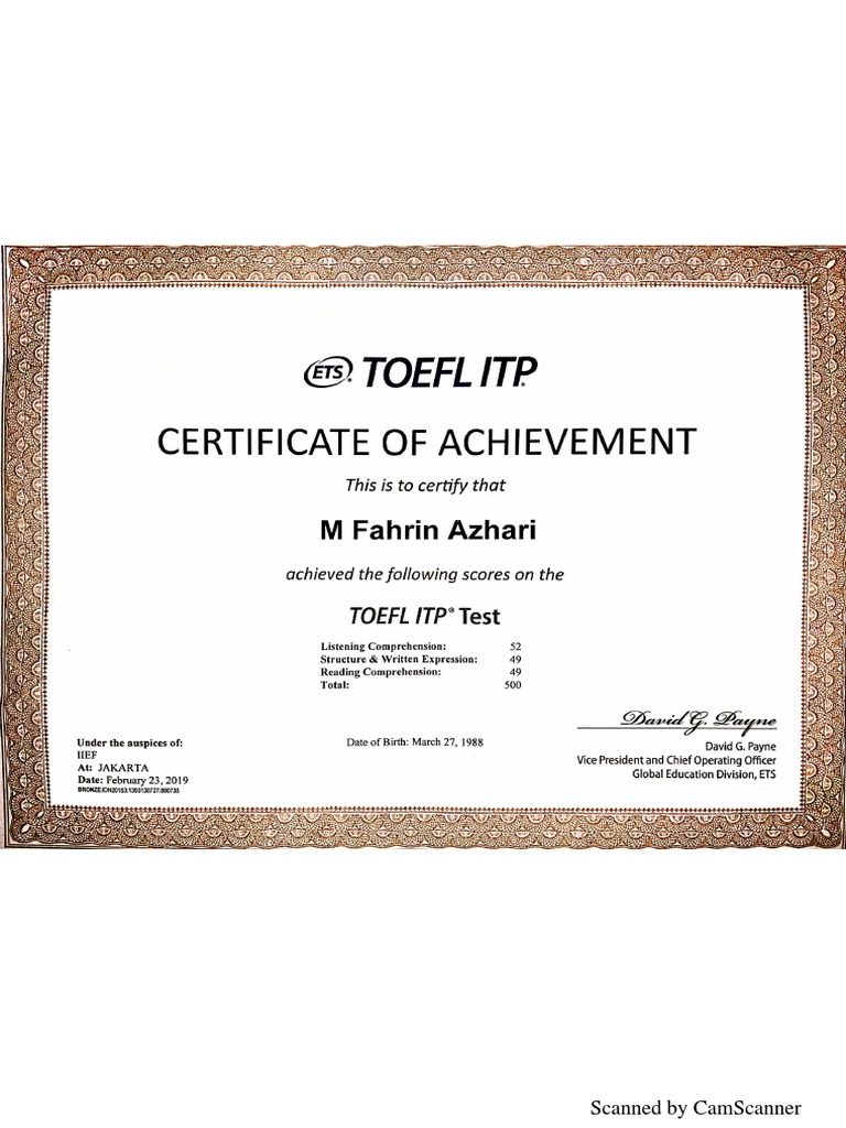 Toefl Certified ETS | PDF