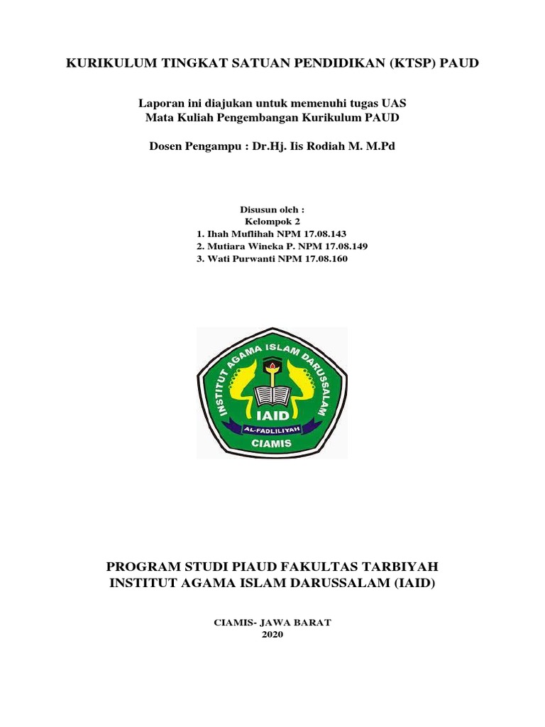 Uas Kurikulum Bu Iis Semester 5 | PDF