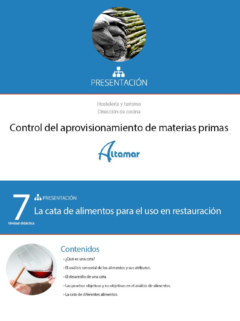 Ut7-Catas Alimentos | PDF | Percepción | Olfato