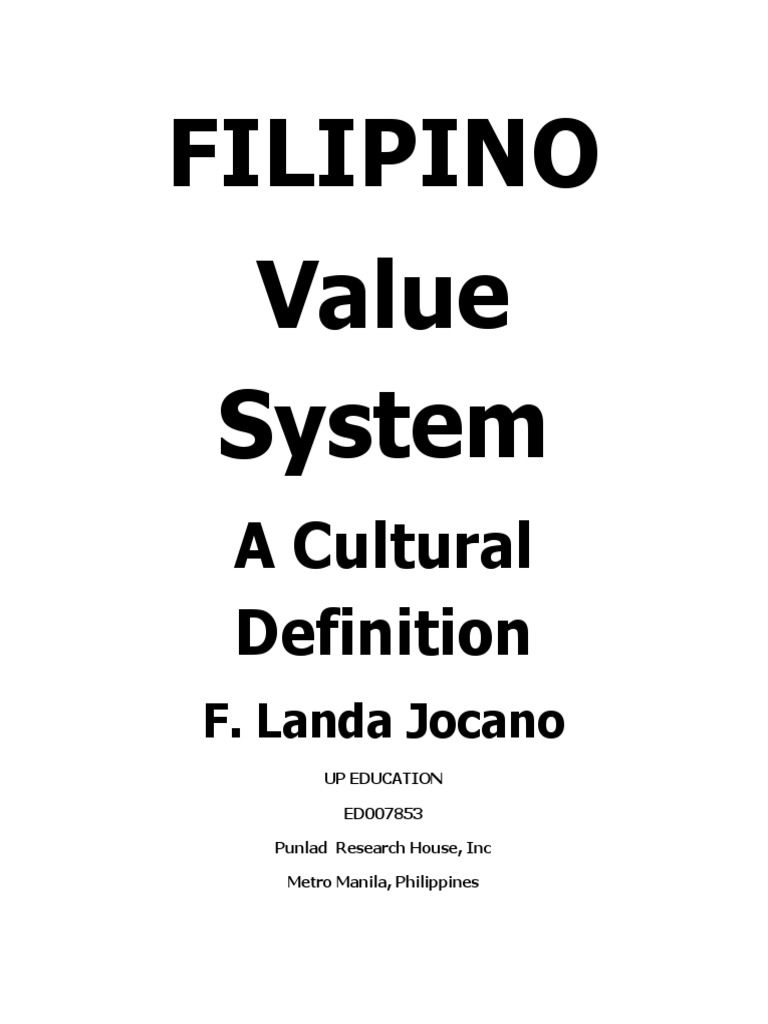FILIPINO VALUES Final | PDF | Value (Ethics) | Morality