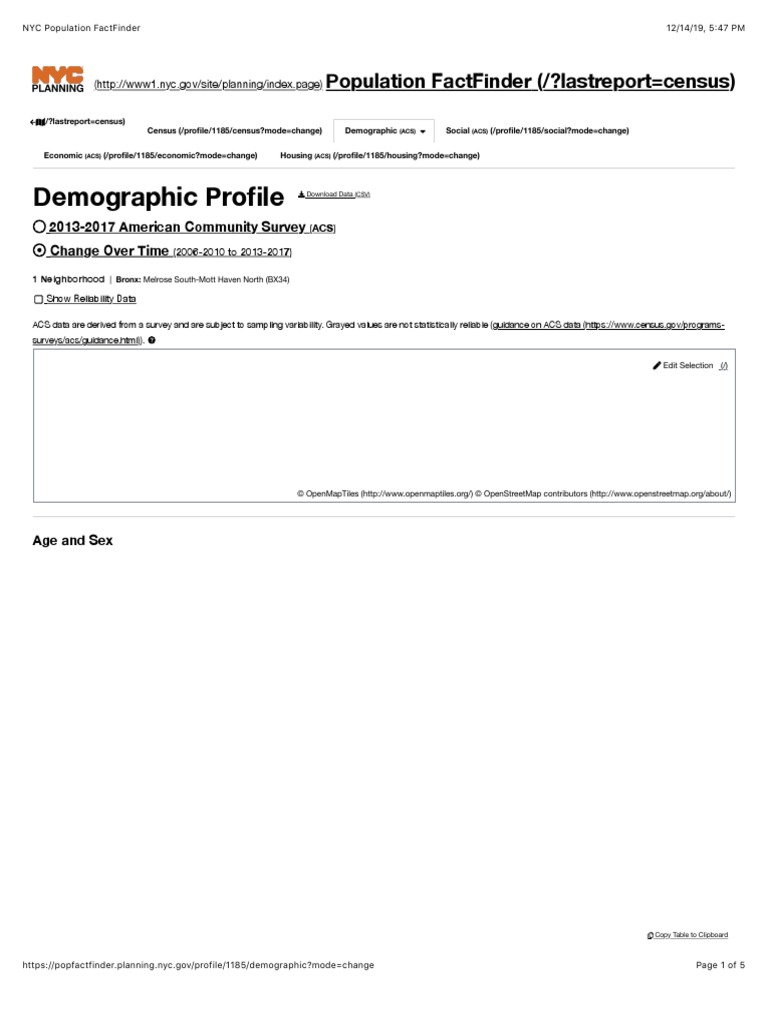 NYC Population FactFinder | PDF | Race And Ethnicity In The United ...