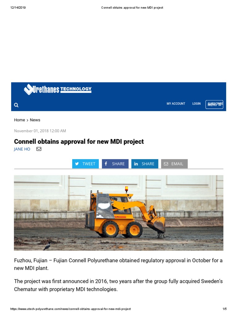 Connell Obtains Approval For New MDI Project | PDF | Business