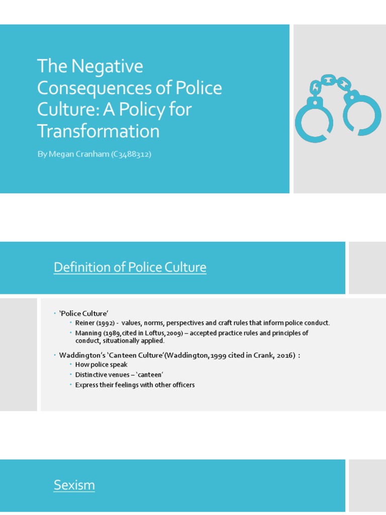 The Negative Consequences of Police Culture | PDF | Sexism | Prejudices