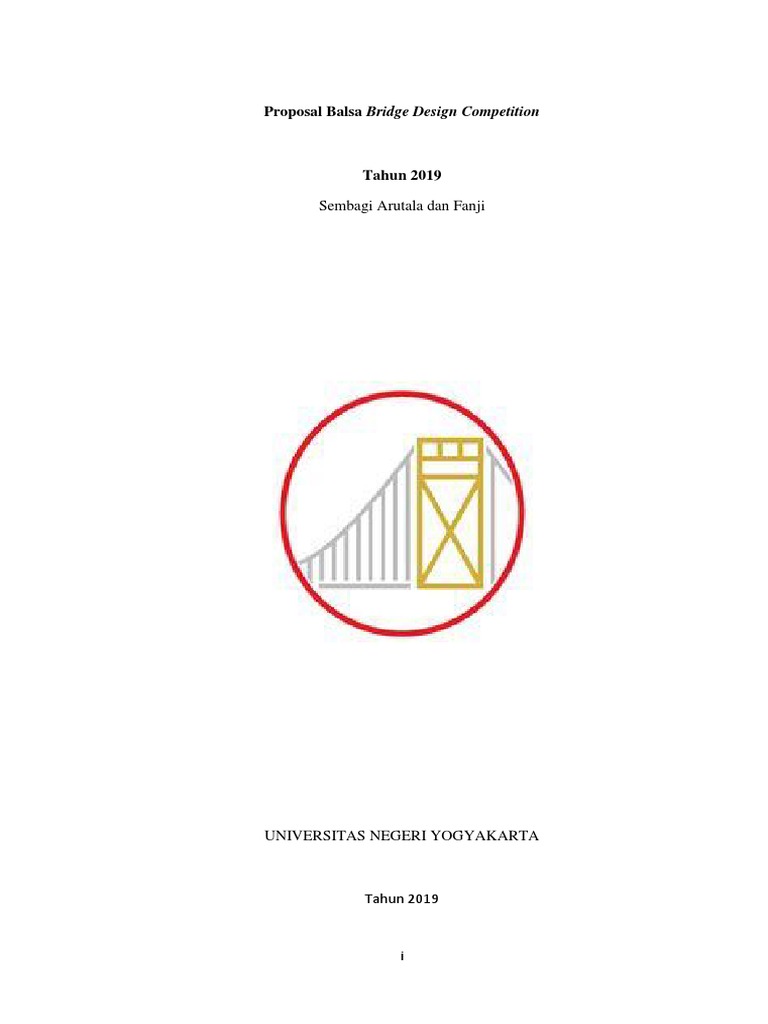 Proposal Balsa Bridge Design Competition | PDF