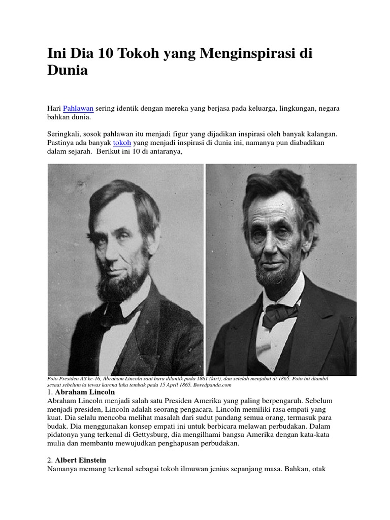 Ini Dia 10 Tokoh Yang Menginspirasi Di Dunia Pdf