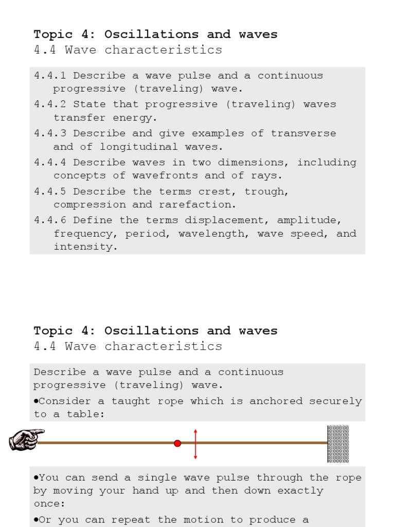 Characteristics of Waves in Physics | PDF | Waves | Frequency