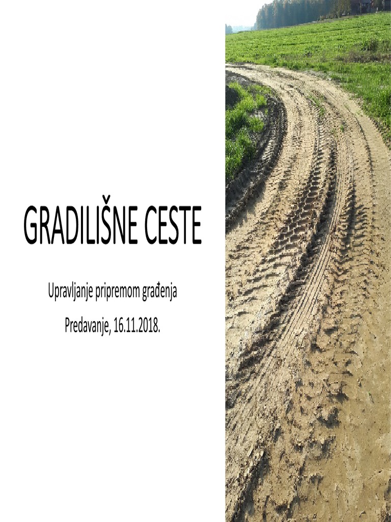 Predavanje 5 - Gradilisne Ceste PDF | PDF