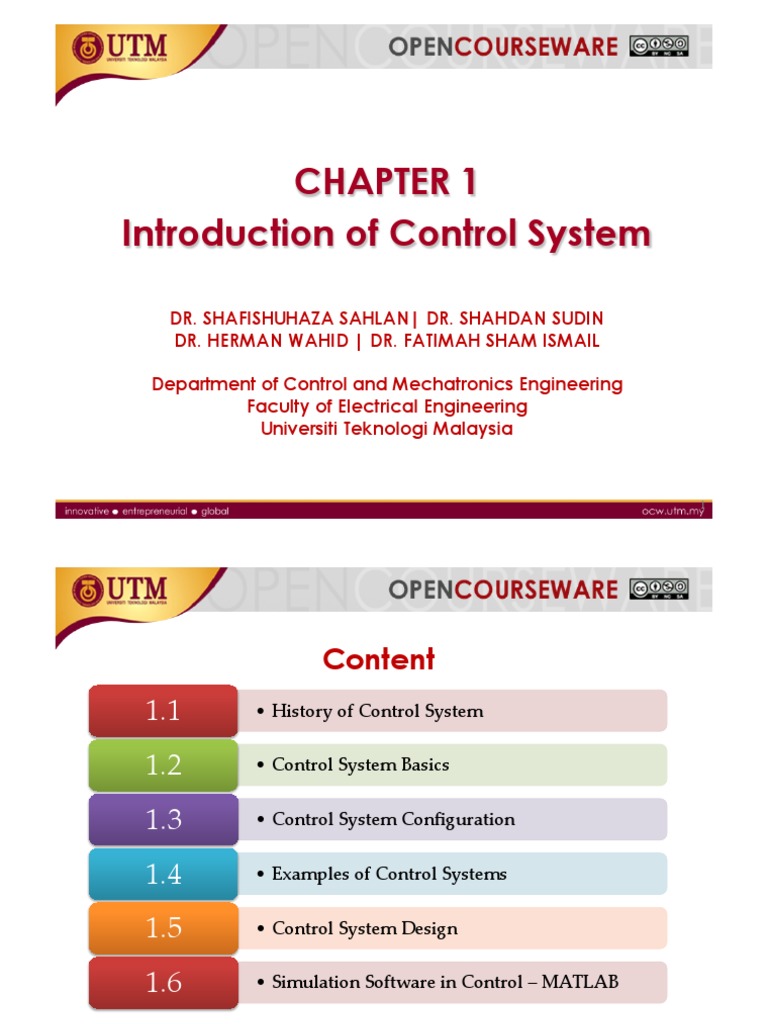 Chapter 1 Intro To Control System W Ref1 | PDF | Control Theory ...