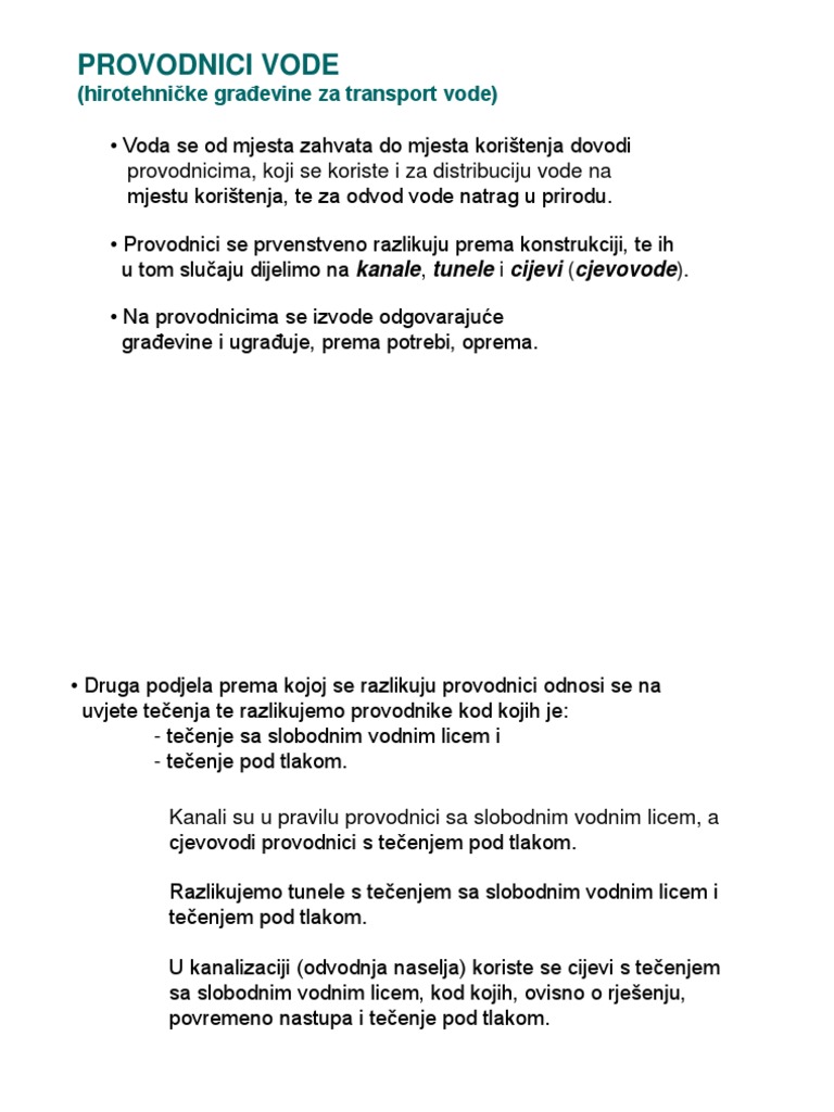 8 Cjevovodi I Tuneli | PDF