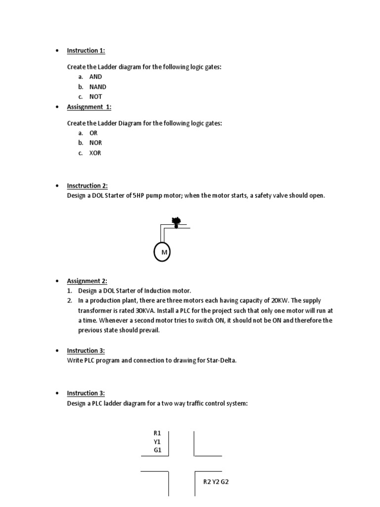 PLC Training Assignments | PDF | Programmable Logic Controller | Electricity