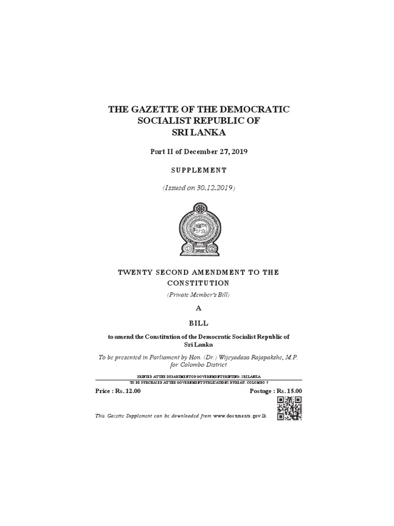 Twenty Second Amendment to the Constitution | Legal Documents ...