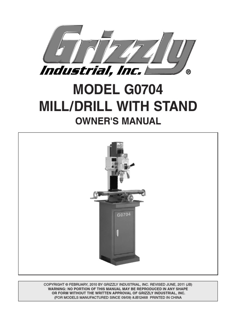 g0704 Manual PDF | PDF | Drill | Mains Electricity