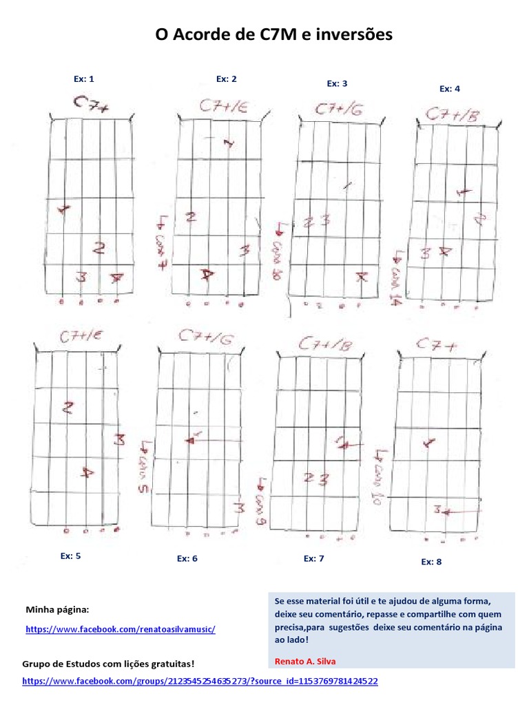 Acorde de C7M e Inversões | PDF