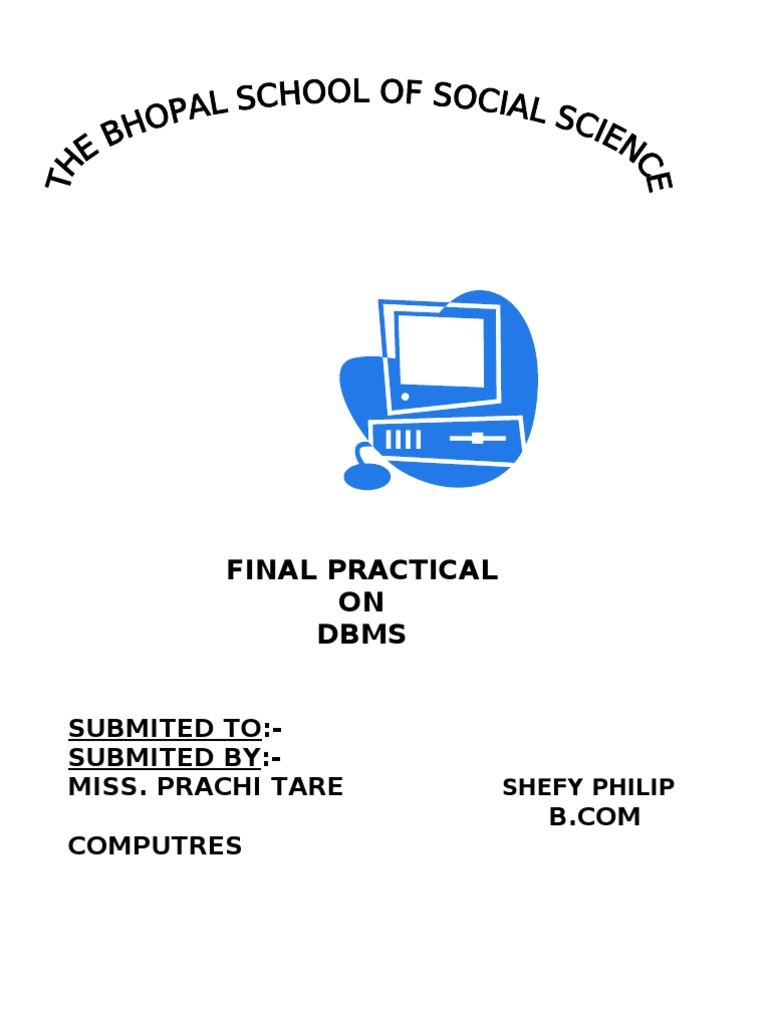 DBMS Practical Submission by Shefy Philip | PDF