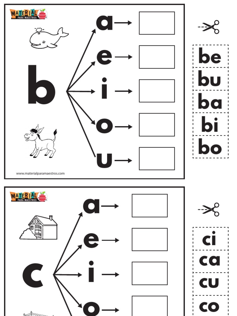 Silabas Recortable PDF | PDF
