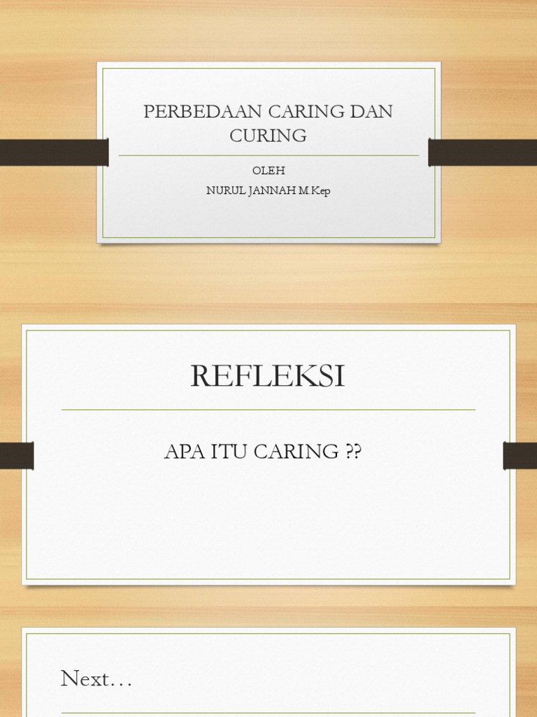 Perbedaan Caring Dan Curing | PDF
