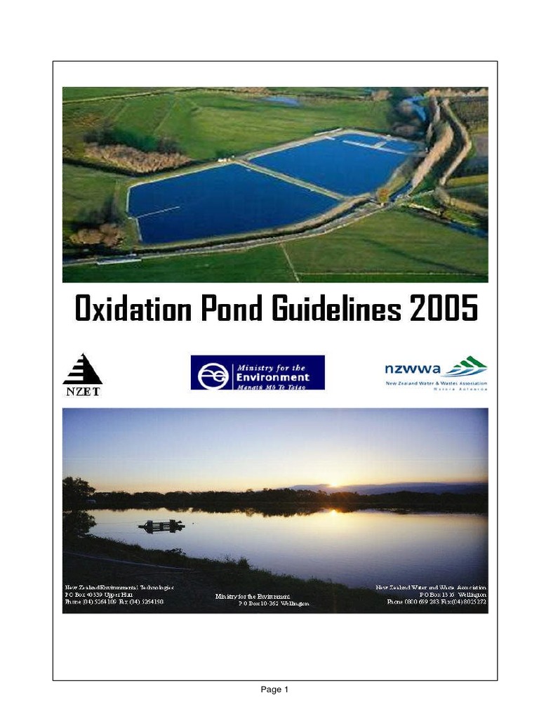 Oxidation Pond Guidelines 2005 | PDF | Sewage Treatment | Environmental ...