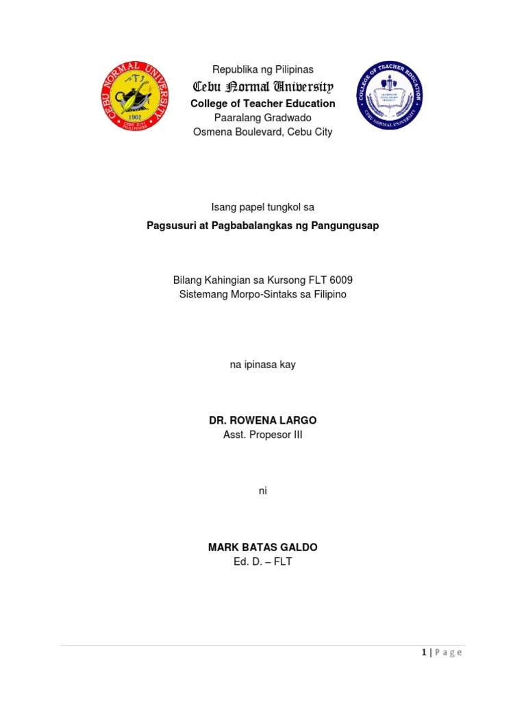 Pagsusuri Sa Assignment | PDF