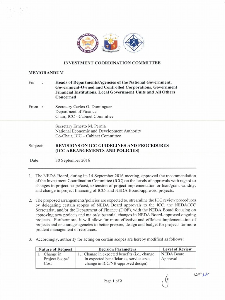 Revisions on ICC Guidelines and Procedures-ICC-Arrangements-and-Policies
