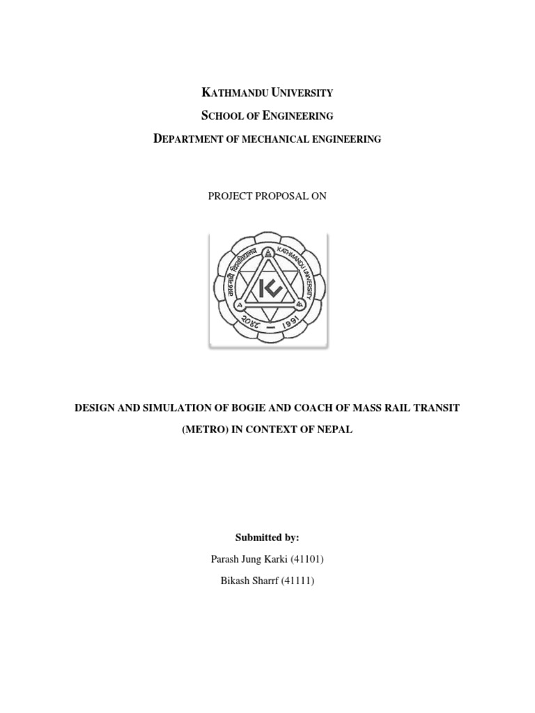 Project Proposal 1 | PDF | Rail Transport | Track Gauge