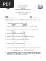 Summative Grade 8 Technical Drafting | PDF | Drawing