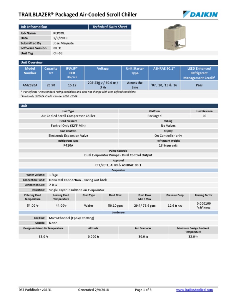 CH-03 - Technical Data Sheet | PDF | Temperature | Mechanical Engineering