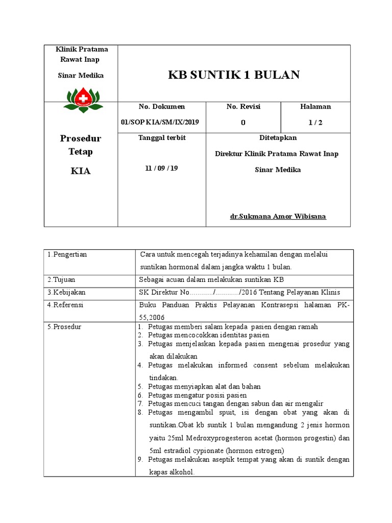 KB Suntik 1 Bulan | PDF