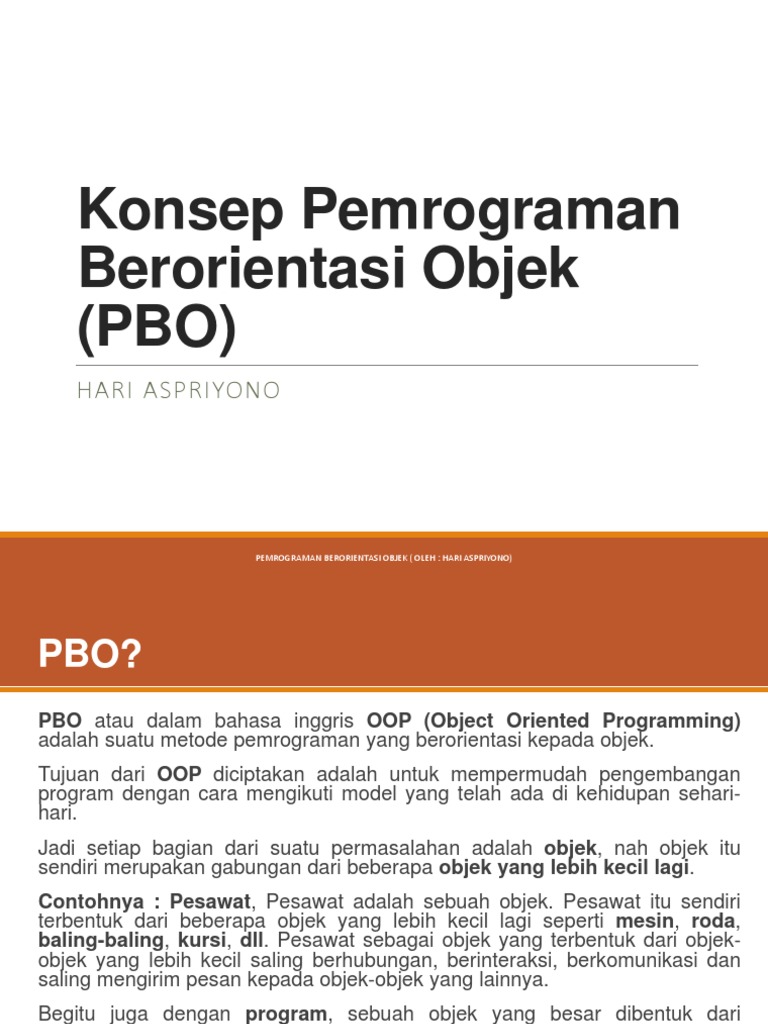 Materi 1 - Konsep OOP | PDF