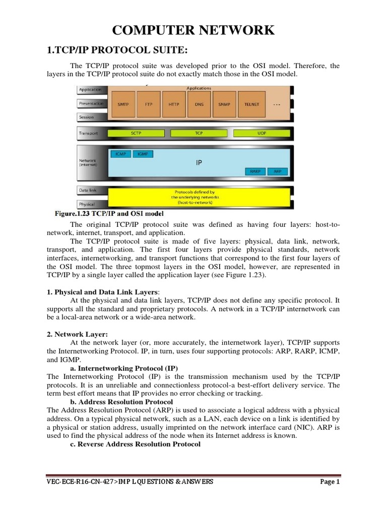 TCP/IP and ATM Protocol Layers | PDF | Internet Protocol Suite | Asynchronous Transfer Mode