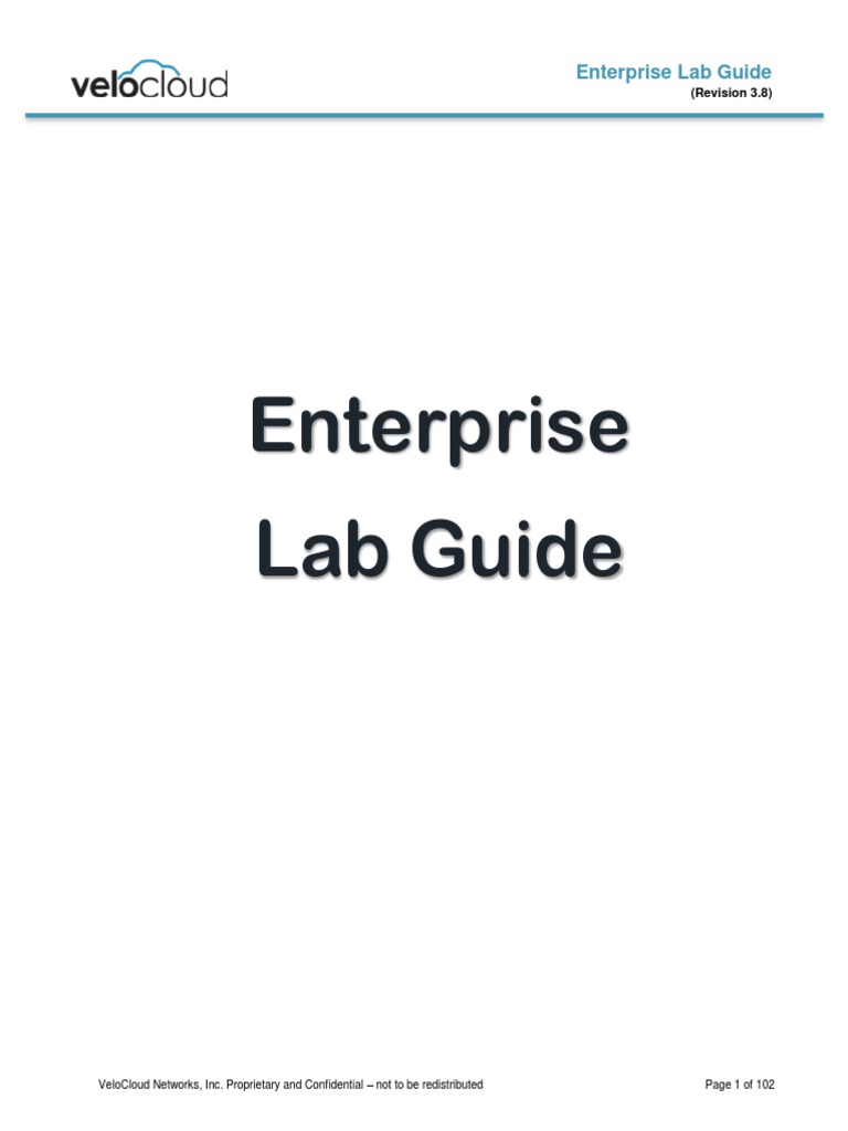 Velocloud Training Ent Lab Guide Rev3.8 | PDF | Ip Address | Computer ...
