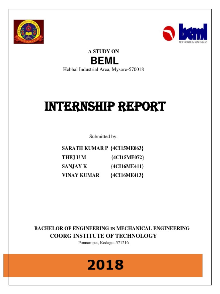 Beml Report PDF | PDF | Cylinder (Engine) | Sheet Metal