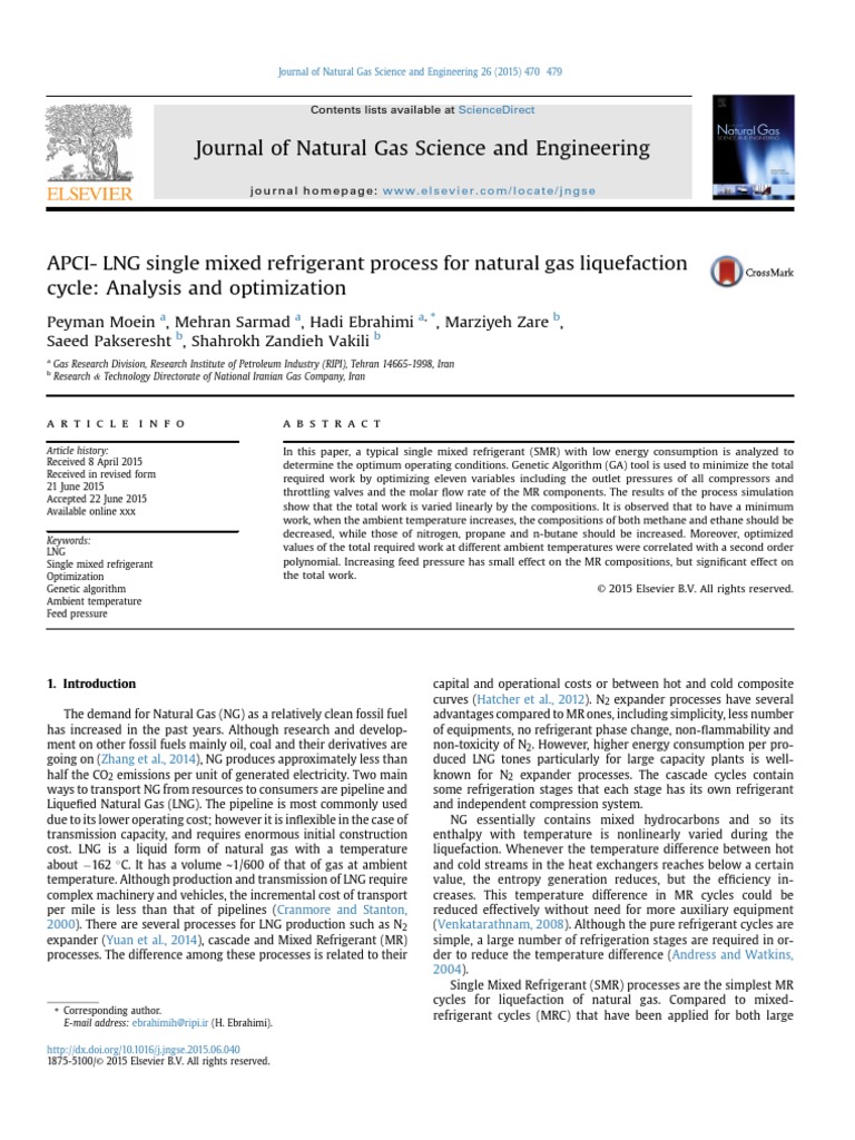 APCI Process Analysis and Optimization | PDF | Liquefied Natural Gas ...