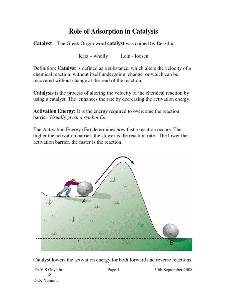Adsorption's Role in Catalysis | PDF | Heterogeneous Catalysis | Catalysis