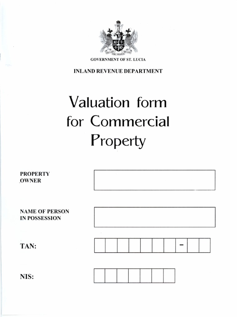 Commercial Property Valuation Form | PDF | Real Estate Appraisal | Property