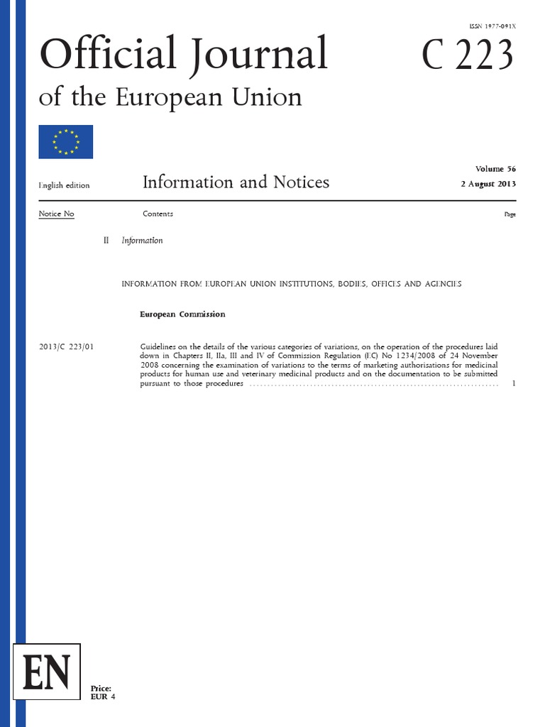 EU Variation Guidance New | European Commission | Member State Of The ...