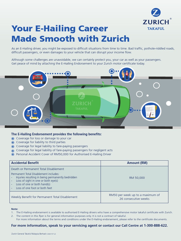 Zurich E-Hailing Insurance Benefits | PDF | Private Law | Common Law
