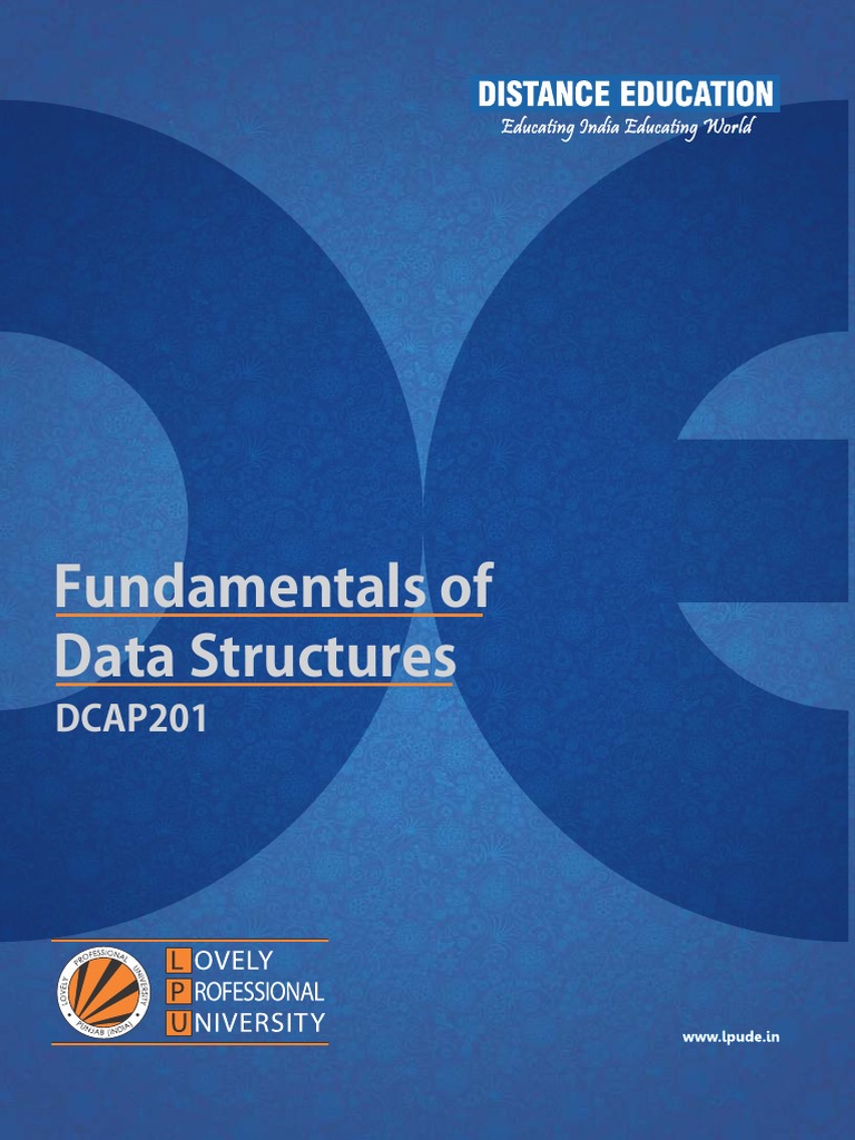 Dcap201 Fundamentals of Data Structures PDF | PDF | Data Type | Integer ... Dcap201 Fundamentals of Data Structures PDF | PDF | Data Type | Integer ...