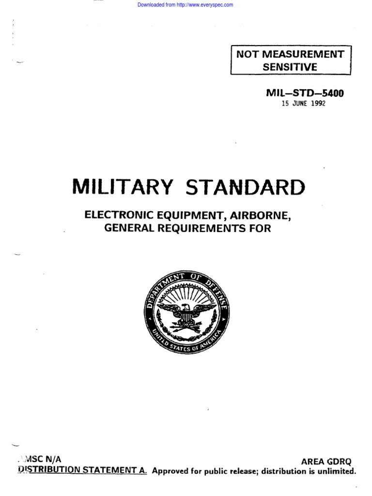 Mil STD 5400 | PDF | Electromagnetism | Components