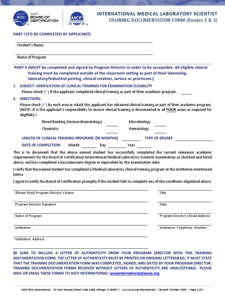 Imls 1 3 Training Doc Form | PDF | Health Care | Test/Examination