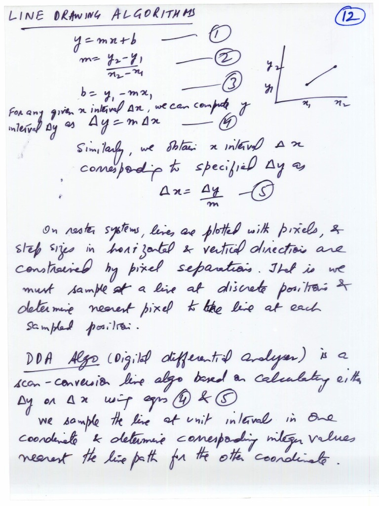 Line & Circle Drawing Algorithms | PDF