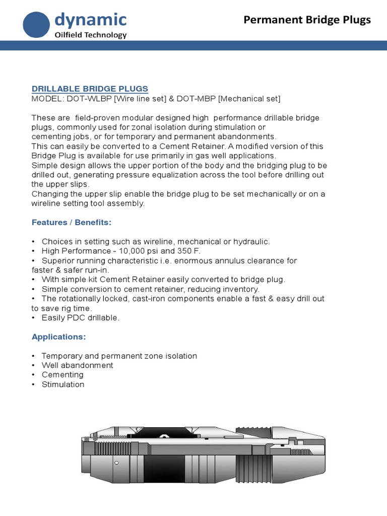 Dynamic Bridge Plugs WL and Mech | PDF
