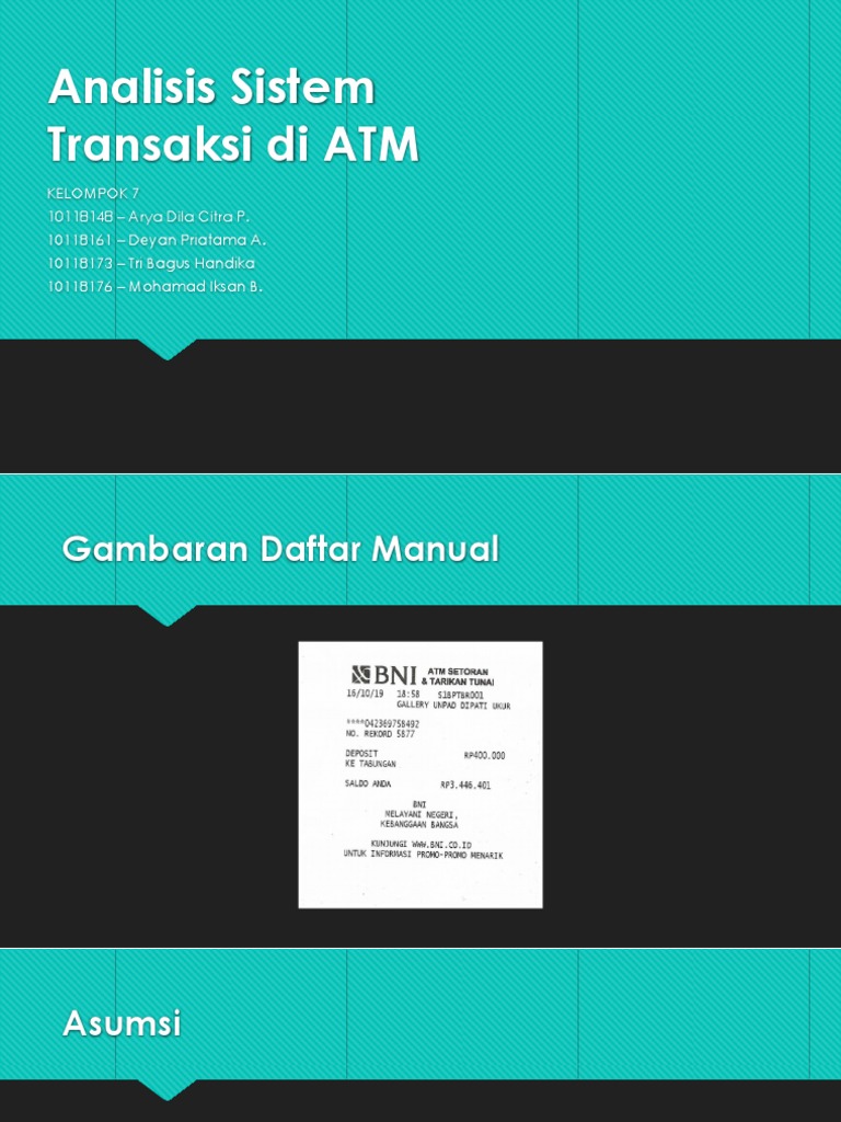 Entity Relationship Diagram Atm | PDF