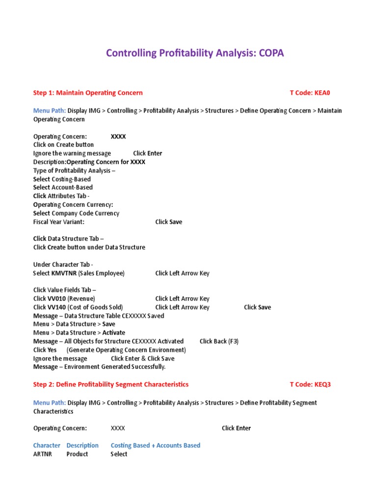 Controlling Profitability Analysis | PDF | Revenue | Menu (Computing)